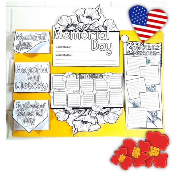 Memorial Day Lapbook with Reading Comprehension Activities | Made By ...