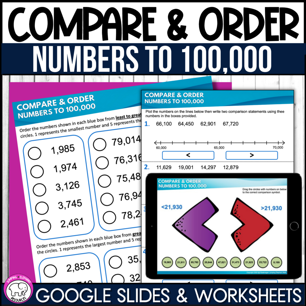 Compare and Order Numbers to 100,000 and 1 Billion BUNDLE | Made By ...