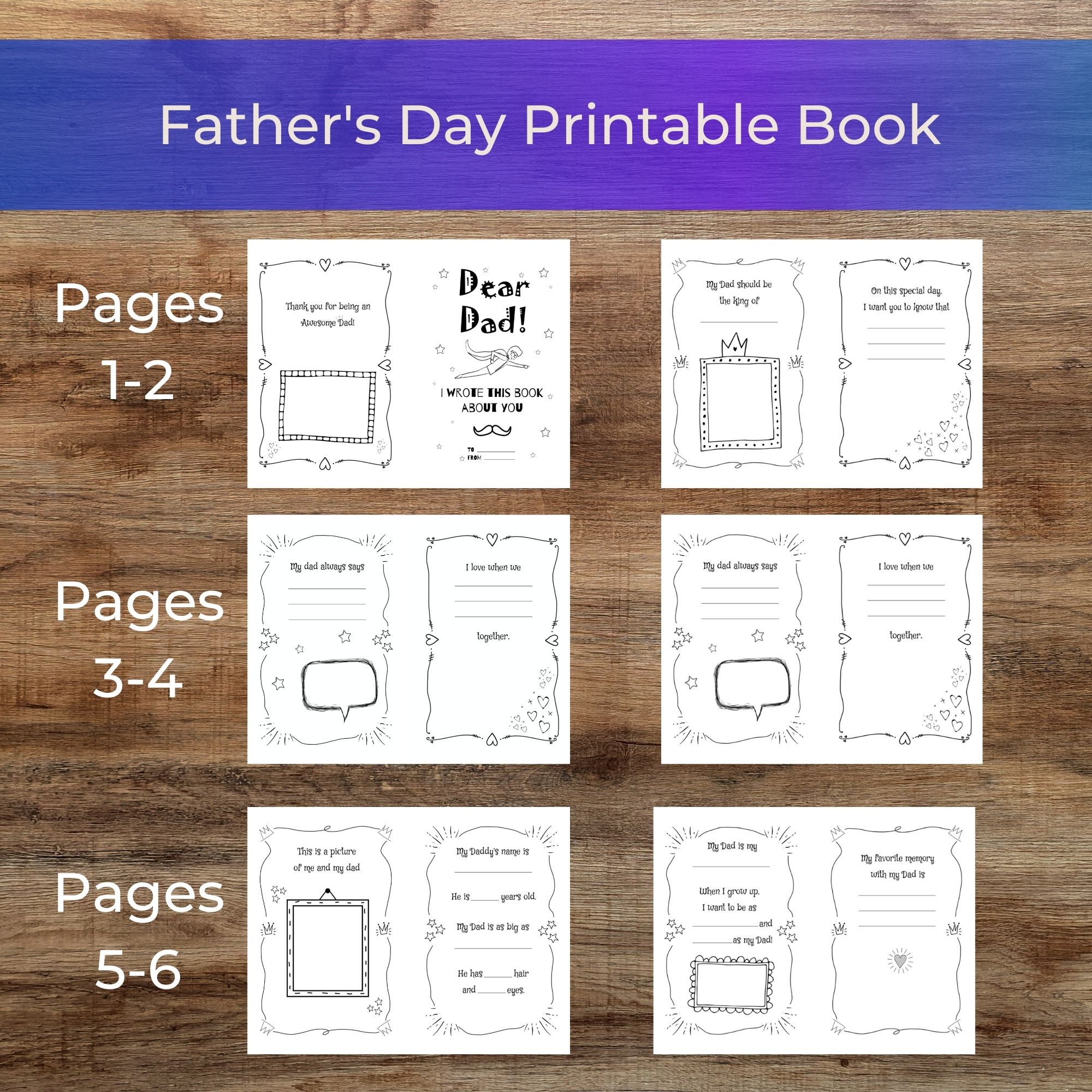 Father's Day Book From Kids | Made By Teachers