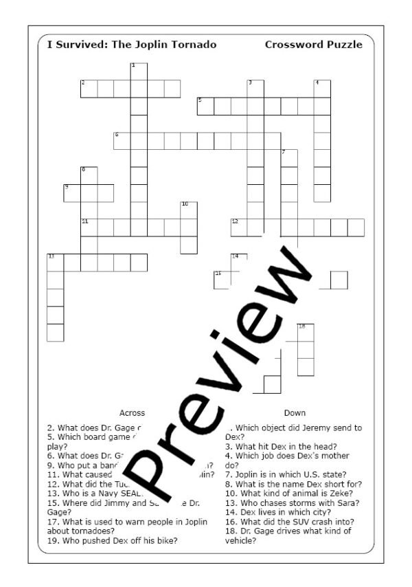 Lauren Tarshis "I Survived the Joplin Tornado, 2011" worksheets | Made ...