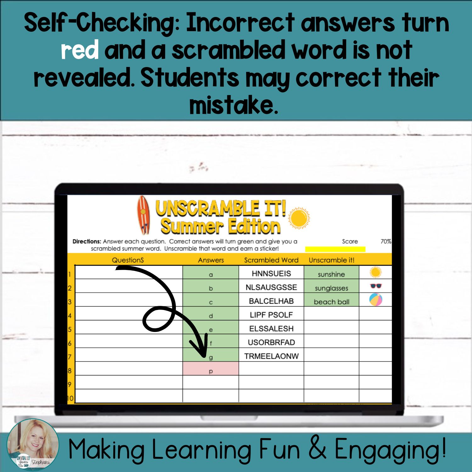 Editable Self-Checking & Self-Grading Template - Digital Activity ...