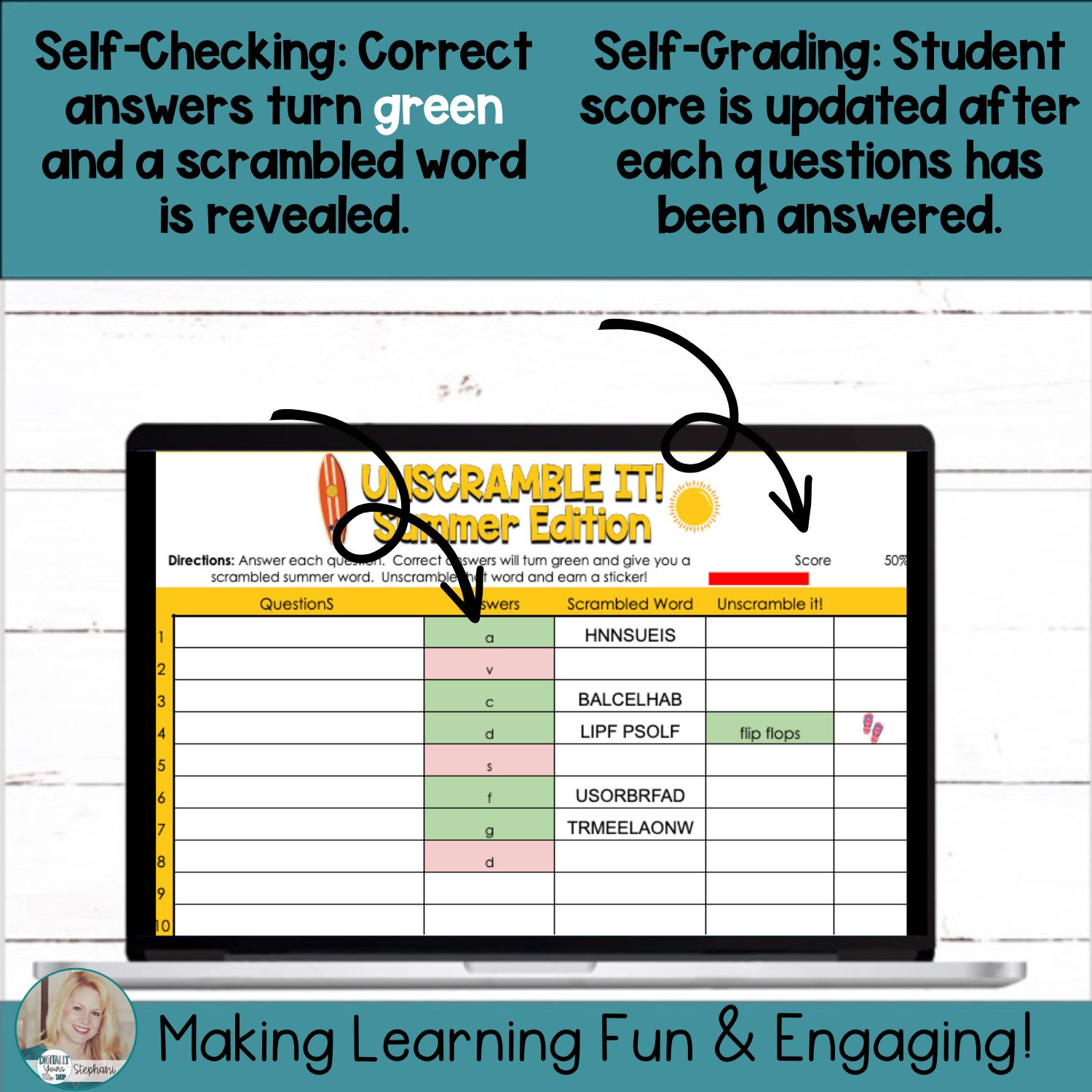 Editable Self-Checking & Self-Grading Template - Digital Activity ...