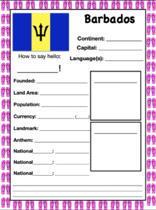 BARBADOS History & Geography, Travel The World Worksheet | Made By Teachers