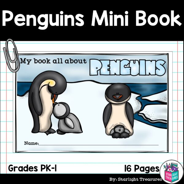Penguins Mini Book for Early Readers - Animal Study | Made By Teachers