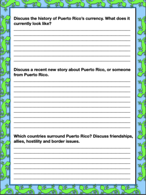 PUERTO RICO History & Geography, Travel The World Worksheet | Made By ...