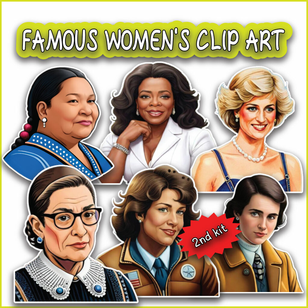 Famous Important Women in History|Famous Women Clip Art,stickers | Made ...