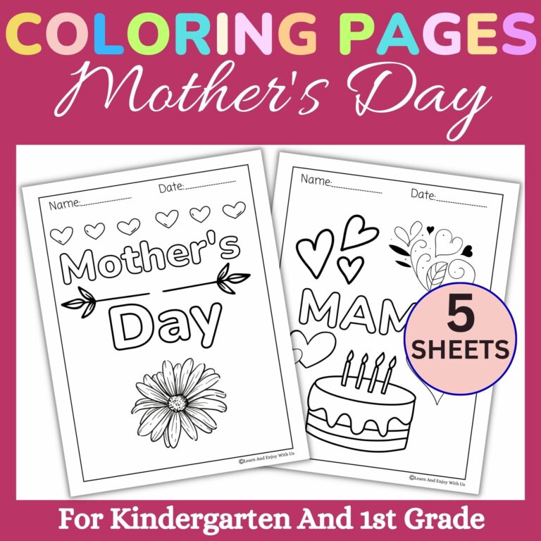 Spring Coloring Sheets For Kindergarten And 1st Grade Part 2 | Spring ...
