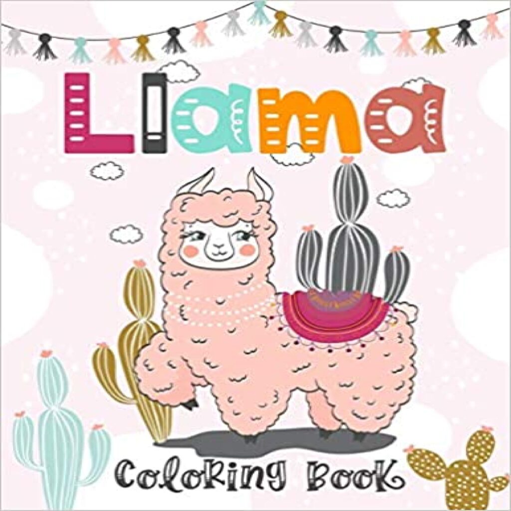 Llama Coloring Book : Easy and Fun Llamas Coloring Book for Kids | Made ...