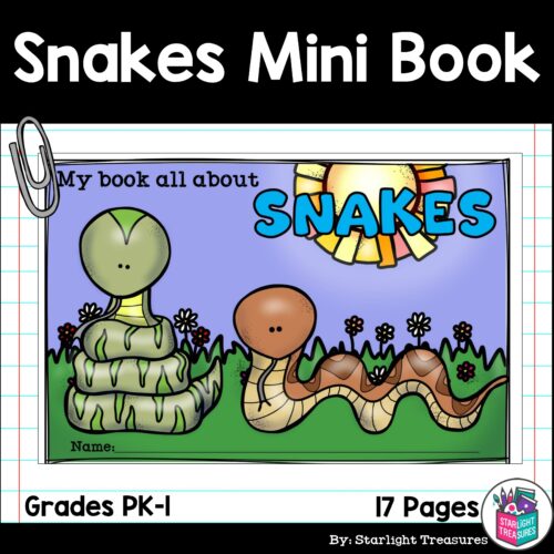 Snakes Mini Book for Early Readers - Animal Study | Made By Teachers