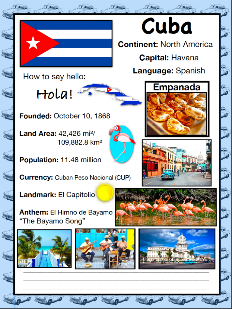 CUBA History & Geography, Travel The World Worksheet | Made By Teachers