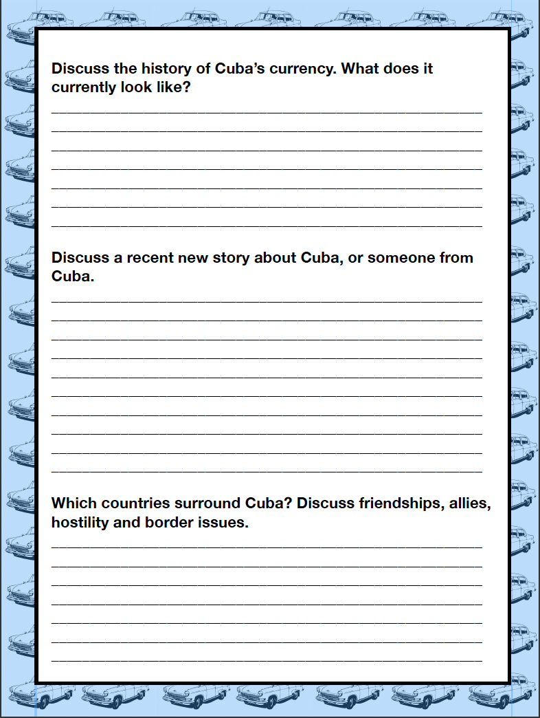 CUBA History & Geography, Travel The World Worksheet | Made By Teachers