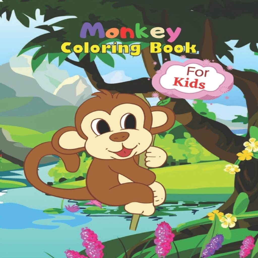 Monkey Coloring Book : Easy and Fun Monkeys Coloring Book for Kids ...