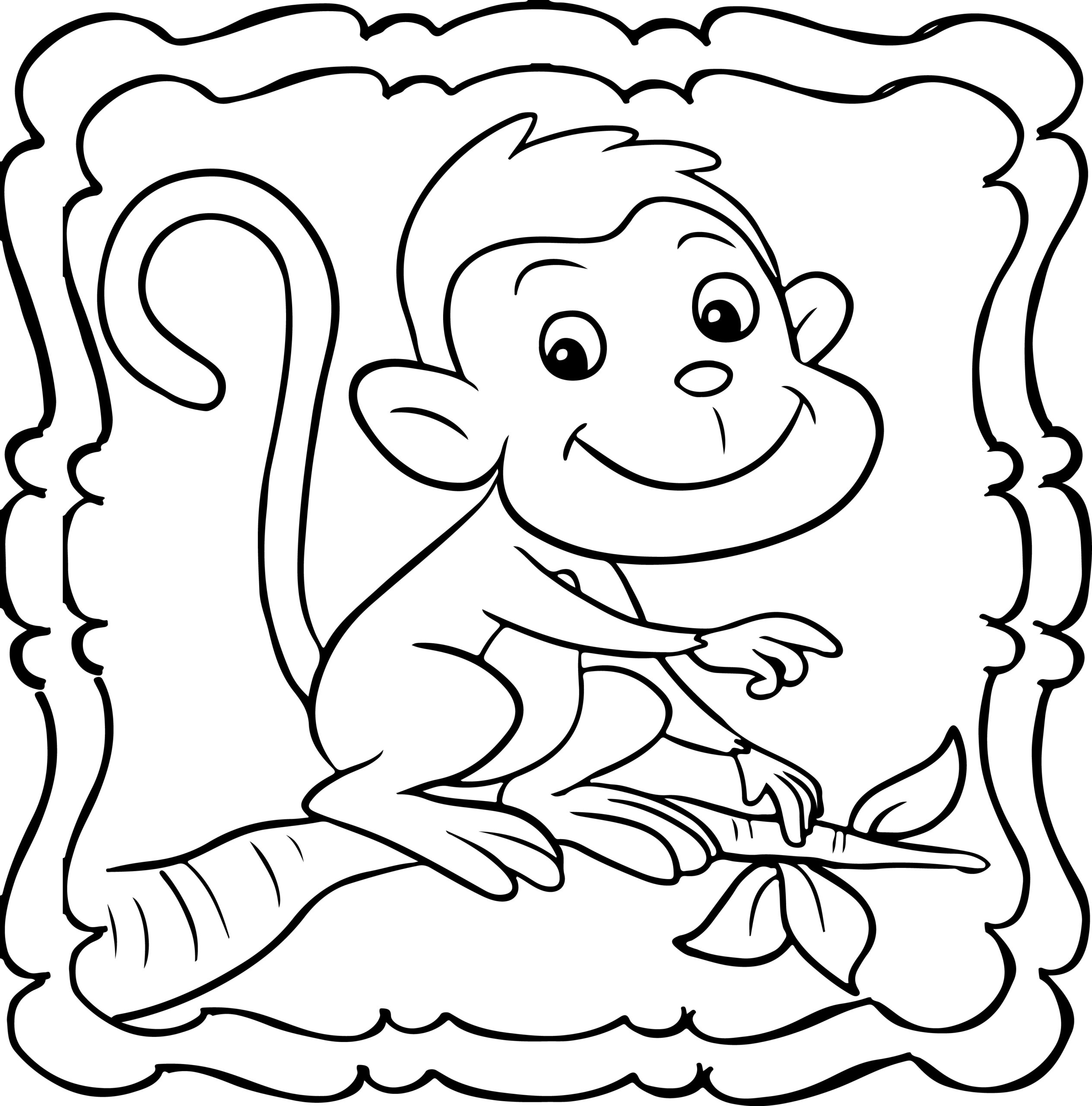 Monkey Coloring Book : Easy and Fun Monkeys Coloring Book for Kids ...