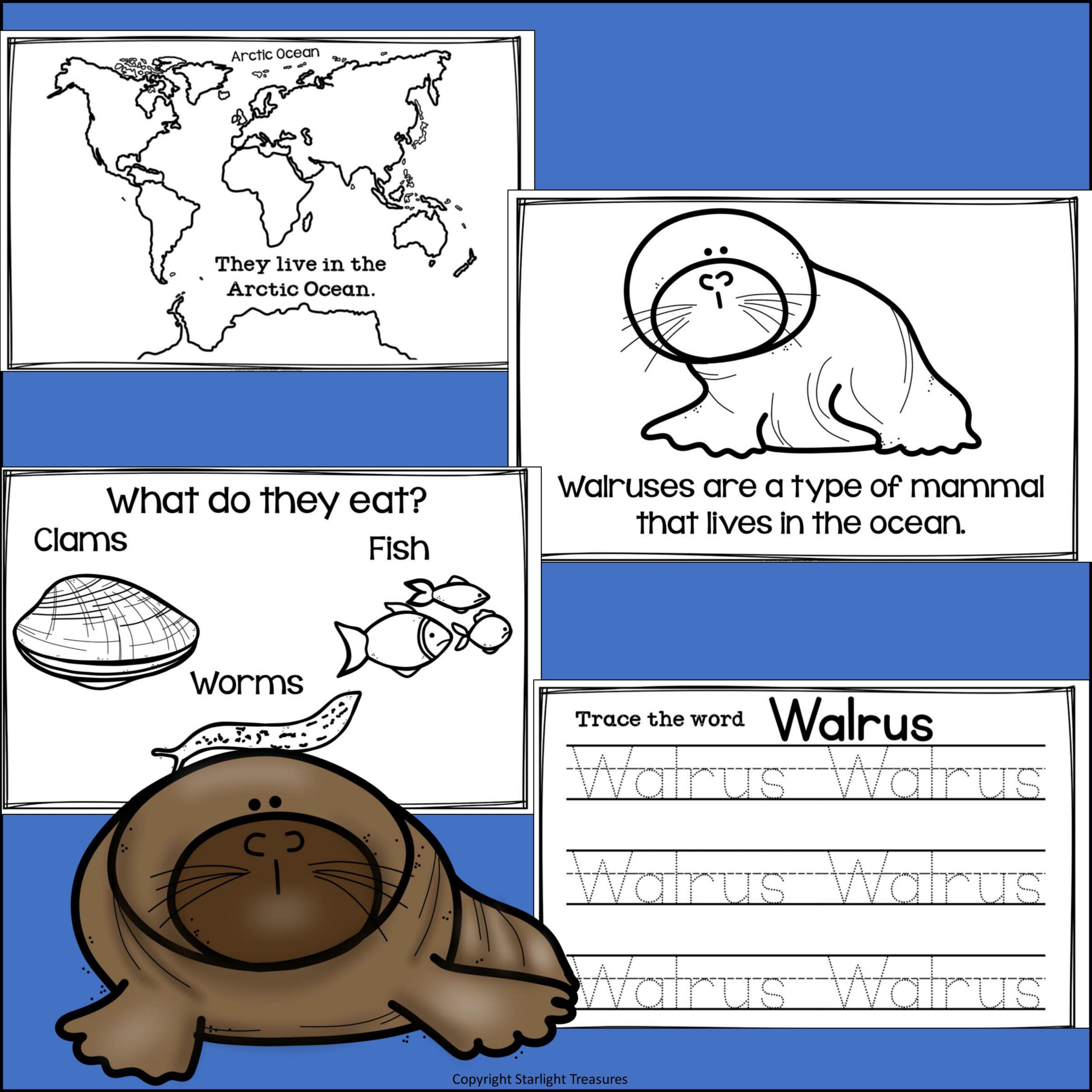 Walruses Mini Book for Early Readers - Walrus - Animal Study | Made By ...