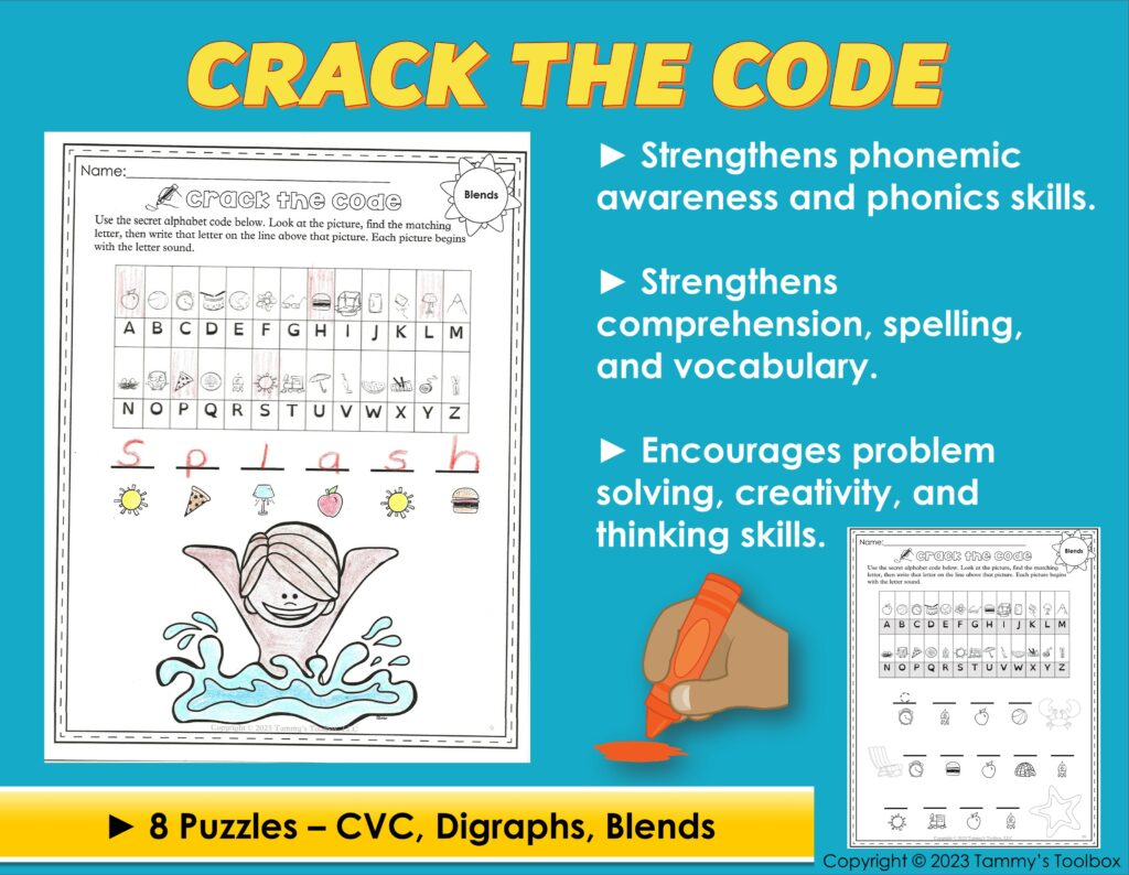 Summer Review Activities with Phonics Coloring Pages and Puzzles | Made ...