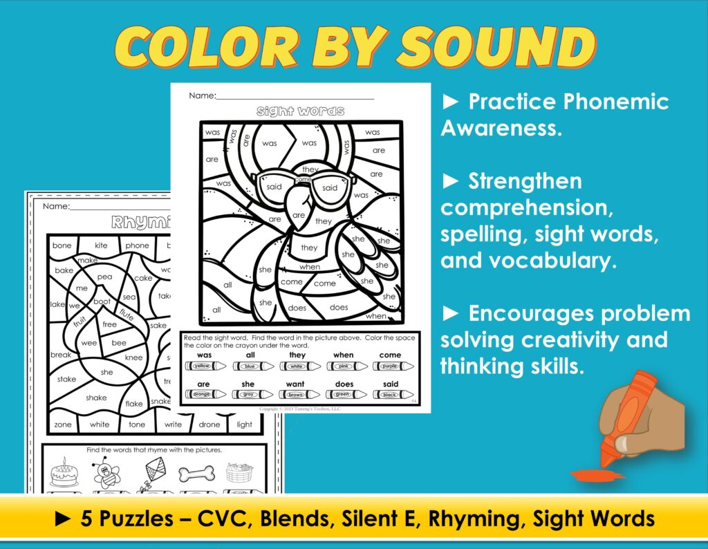 Summer Review Activities with Phonics Coloring Pages and Puzzles | Made ...