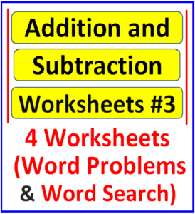 Add and Sub Facts Worksheets #3 (4 Worksheets 2 Items) | Made By Teachers