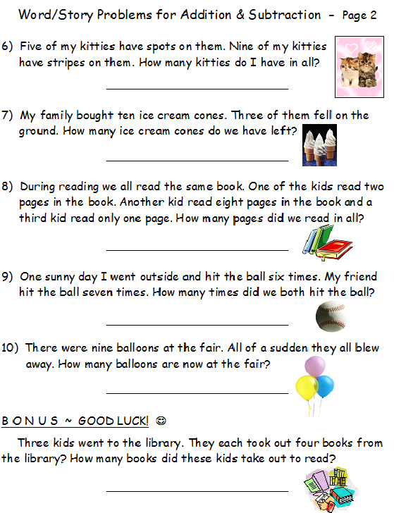 Add and Sub Facts Worksheets #3 (4 Worksheets 2 Items) | Made By Teachers