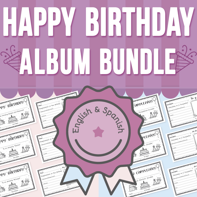 Happy Birthday Album Teachers, Students and Principals BUNDLE | Made By ...