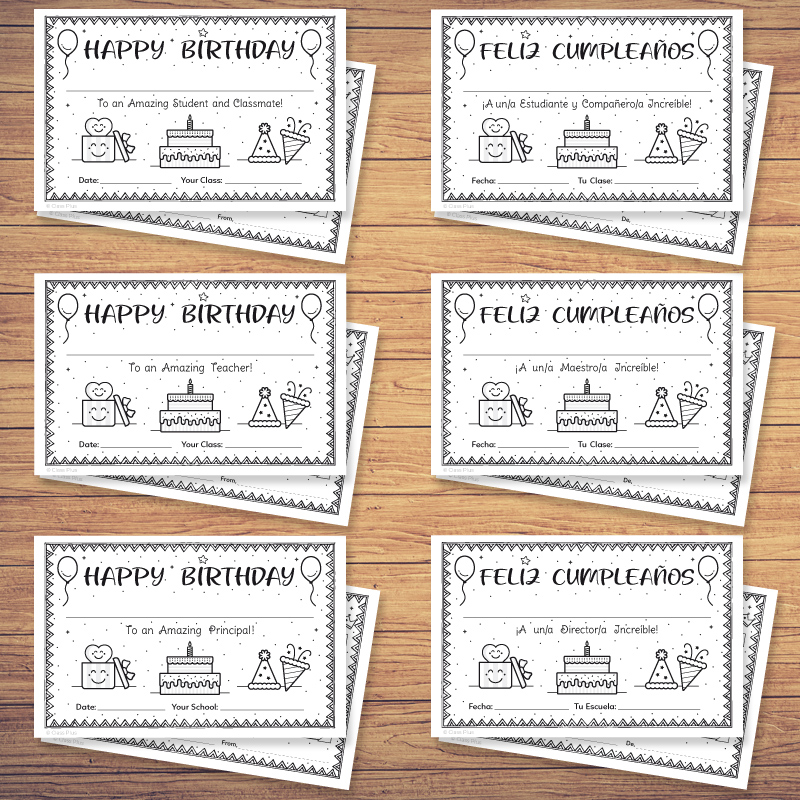 Happy Birthday Album Teachers, Students and Principals BUNDLE | Made By ...