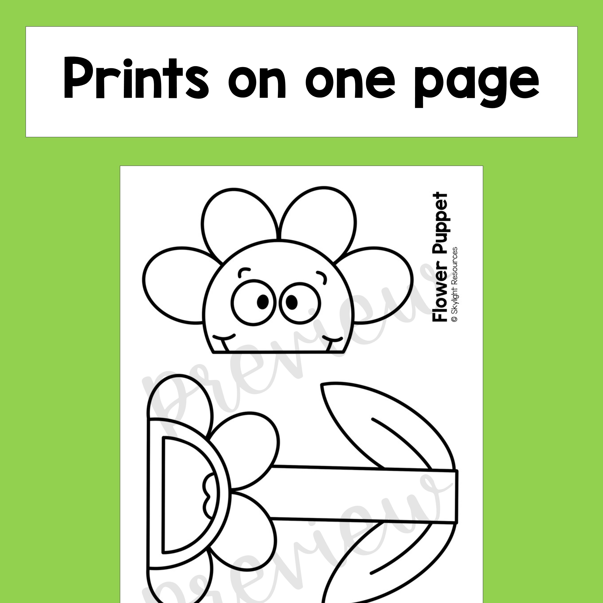 Flower Paper Bag Puppet | Spring or Summer Craft Activity | Made By ...