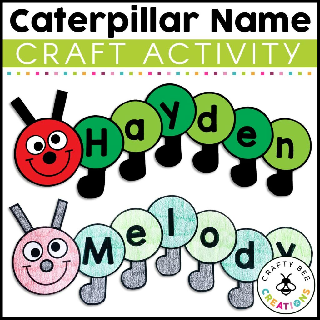 Caterpillar Name Craft | Spring Activities | Bulletin Board | Editable ...