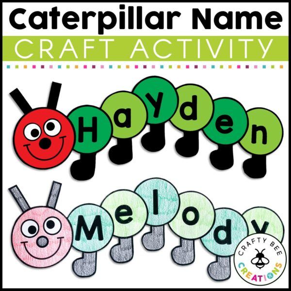 Caterpillar Name Craft | Spring Activities | Bulletin Board | Editable ...