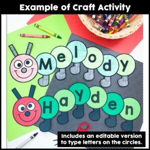 Caterpillar Name Craft | Spring Activities | Bulletin Board | Editable ...