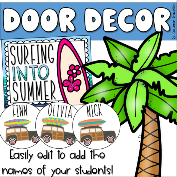 End of the Year Door Display Bulletin Board Surfing Surfboard Theme ...