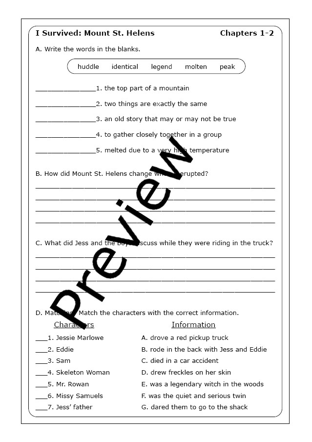 Lauren Tarshis "I Survived the Eruption of Mount St. Helens, 1980 ...