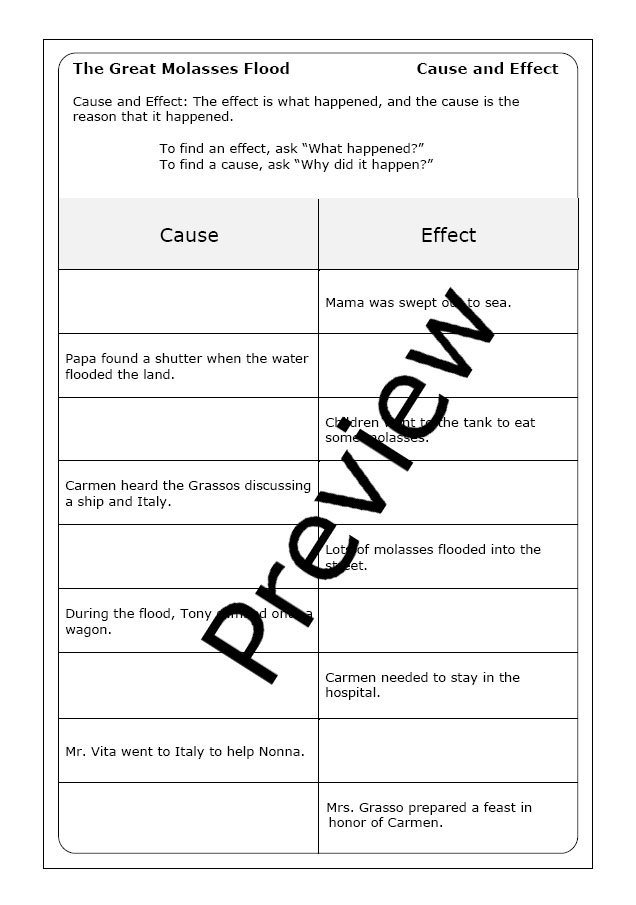Lauren Tarshis "I Survived the Great Molasses Flood, 1919" worksheets ...