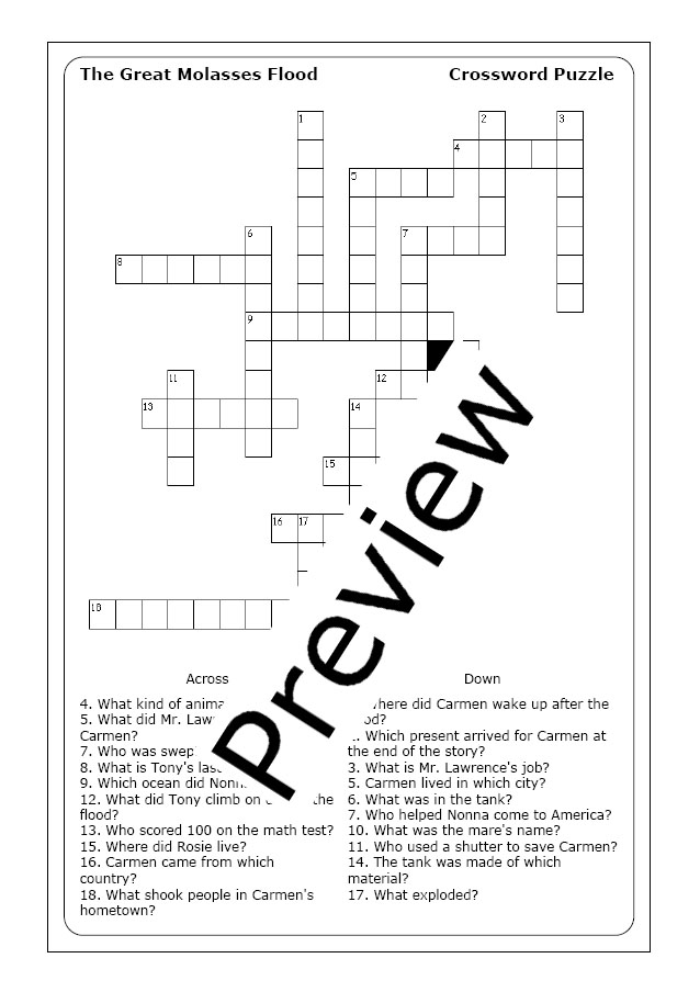 Lauren Tarshis "I Survived the Great Molasses Flood, 1919" worksheets ...