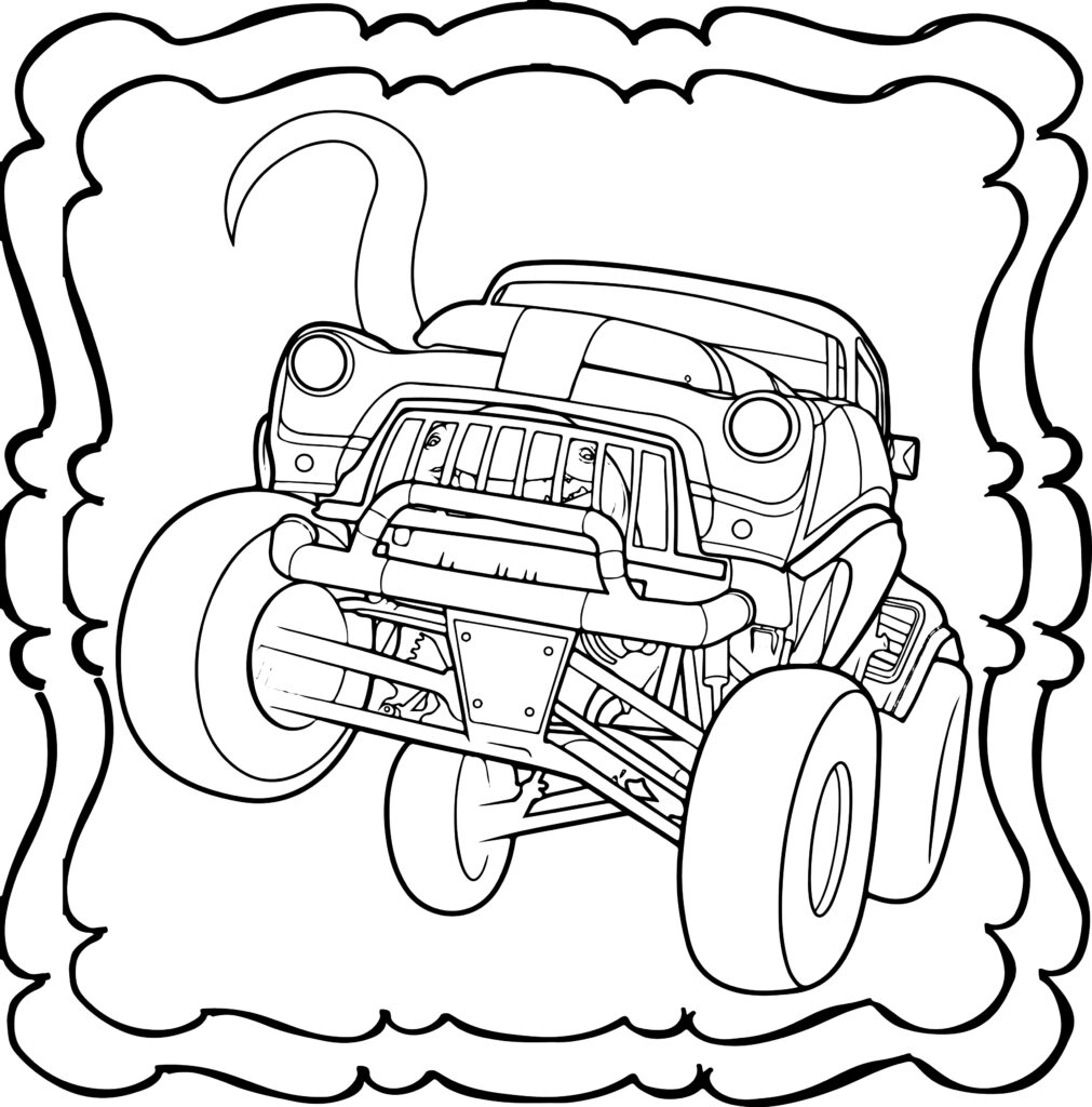 Monster Truck Coloring Book : Easy and Fun Monsters Truck Coloring Book ...