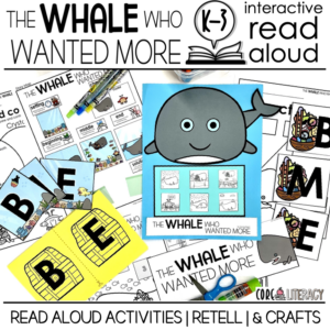 The Whale Who Wanted More Read Aloud Activities | RETELL + Sequencing ...
