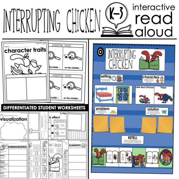 Interrupting Chicken Read Aloud Activities | Self Control Lesson ...