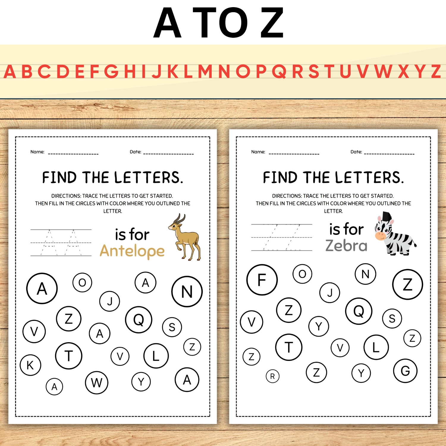 Jungle Adventures: Animal Alphabet for Kids - Find, Trace & Color A to ...