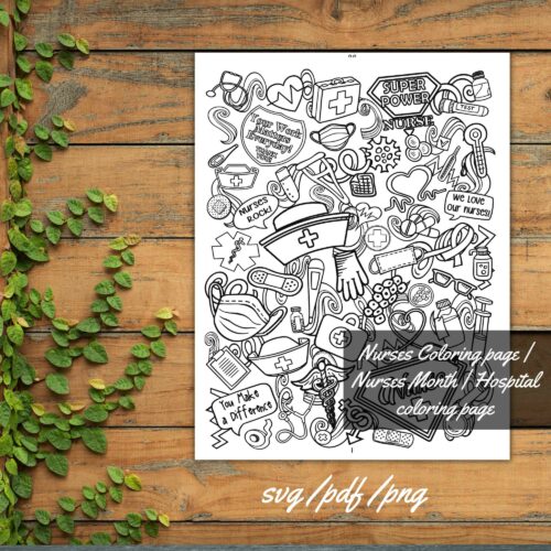 Nurses Coloring Page Nurses Month Hospital Coloring Page You Make