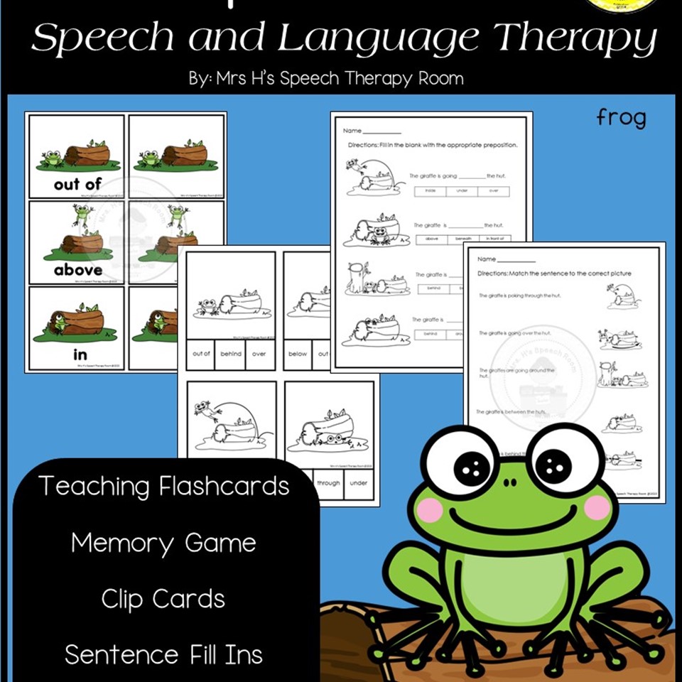 Prepositions and Positional Concepts Frog Pond Theme | Made By Teachers
