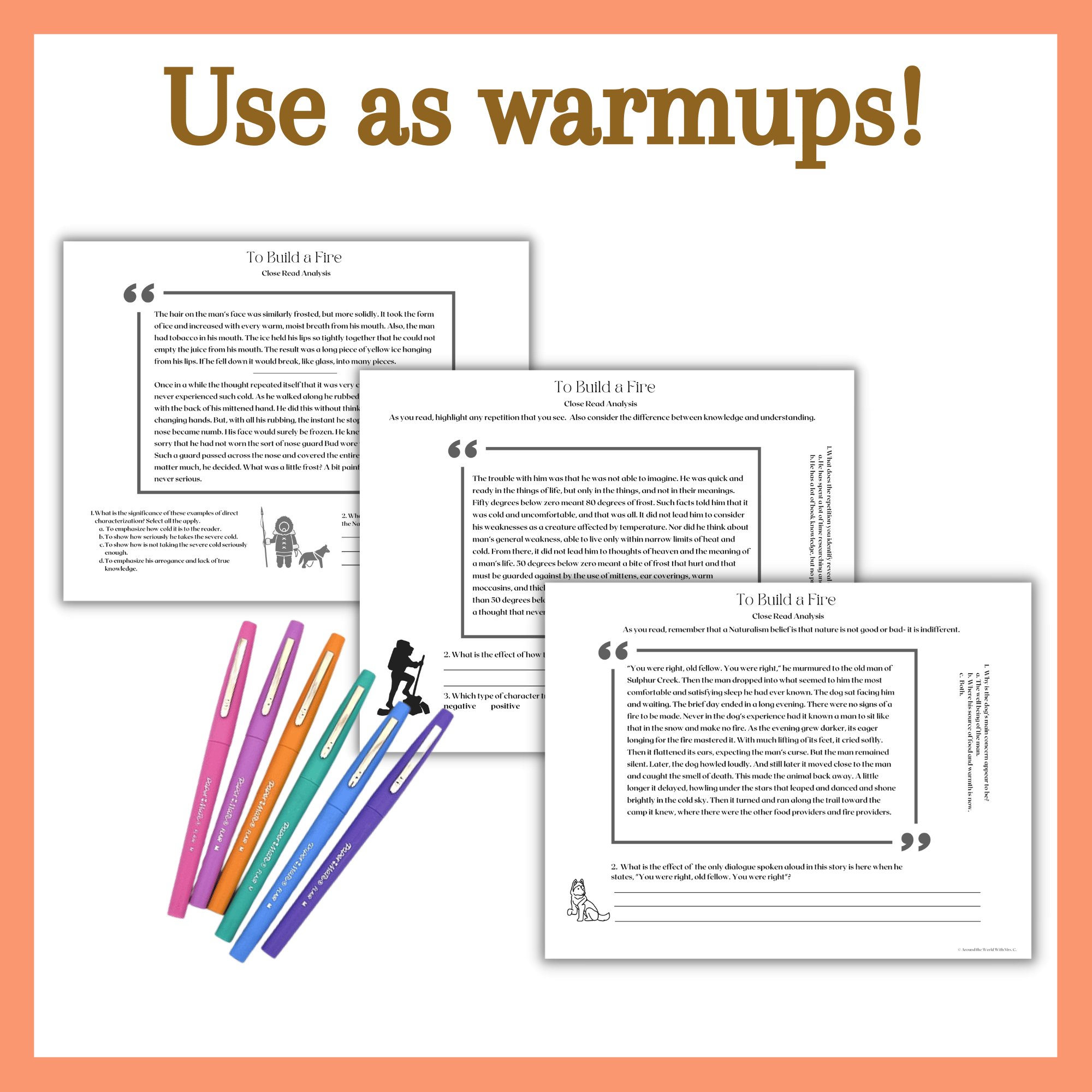 Jack London's "To Build a Fire" Close Reads and Thematic Analysis ...