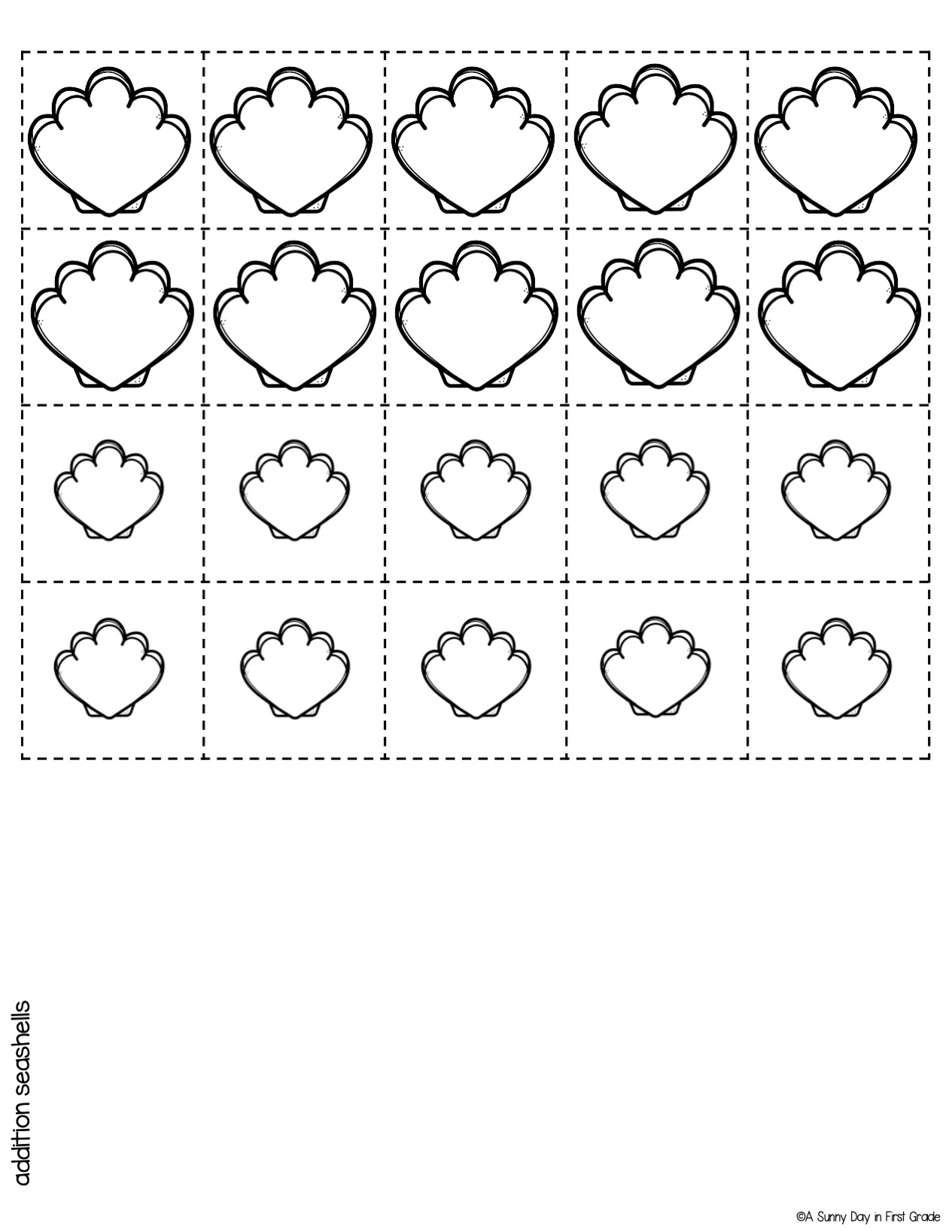 Beach Addition or Subtraction Math Craft | Made By Teachers