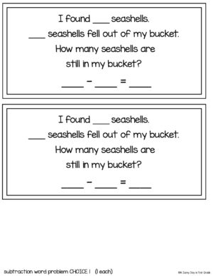 Beach Addition or Subtraction Math Craft | Made By Teachers