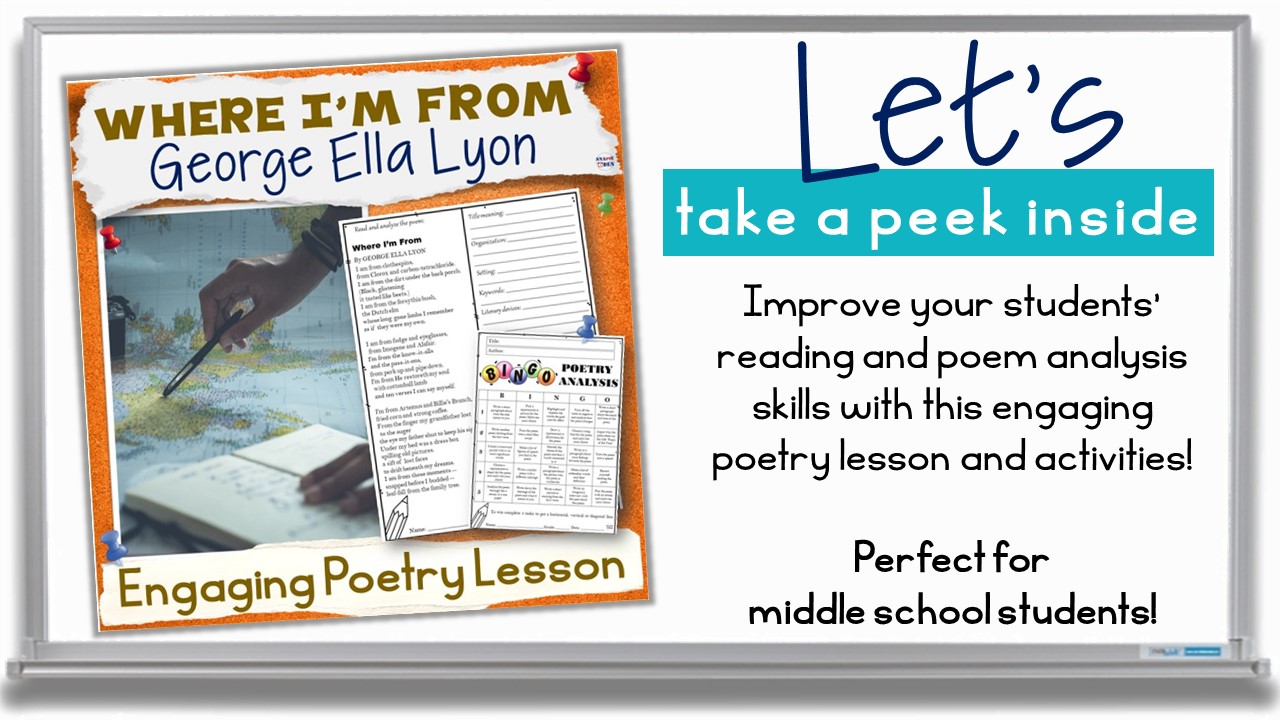 Where I'm From by George Ella Lyon - Poetry Mini Lesson - Print and ...