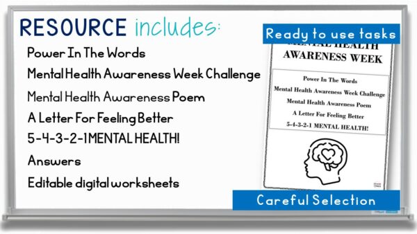 Mental Health Awareness Week Bell Ringers and Morning Work - Print and ...