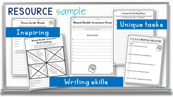 Mental Health Awareness Week Bell Ringers and Morning Work - Print and ...