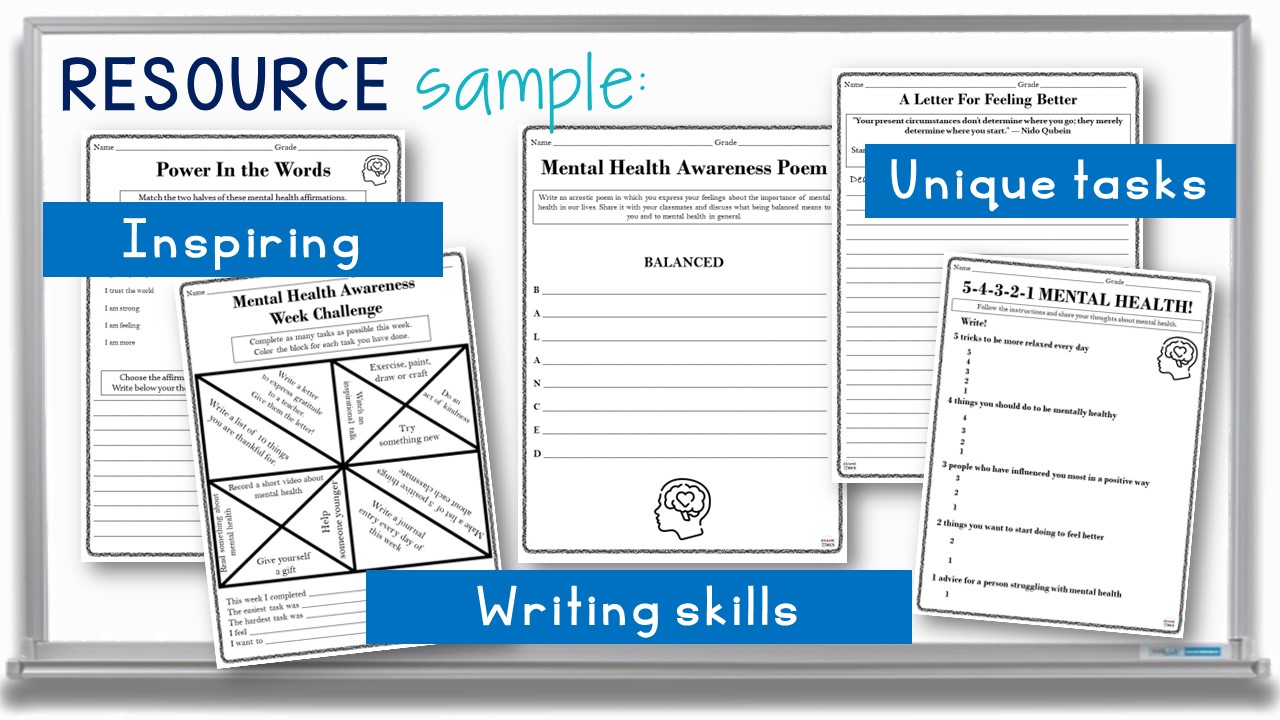 Mental Health Awareness Week Bell Ringers and Morning Work - Print and ...