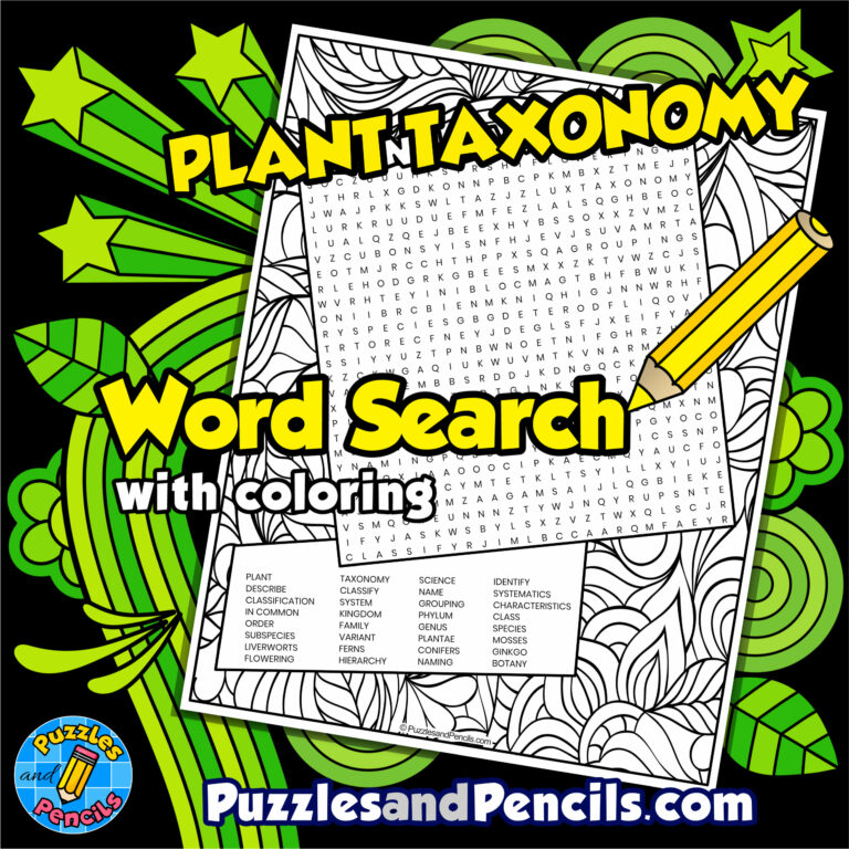 Plant Biology Word Search Puzzle Activity Page BUNDLE | 10 Wordsearch ...