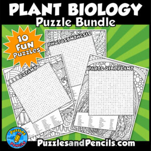 Plant Biology Word Search Puzzle Activity Page BUNDLE | 10 Wordsearch ...