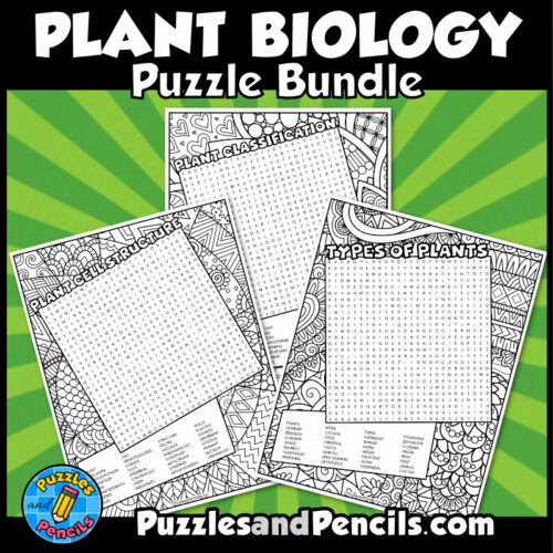 Plant Biology Word Search Puzzle Activity Page BUNDLE | 10 Wordsearch ...