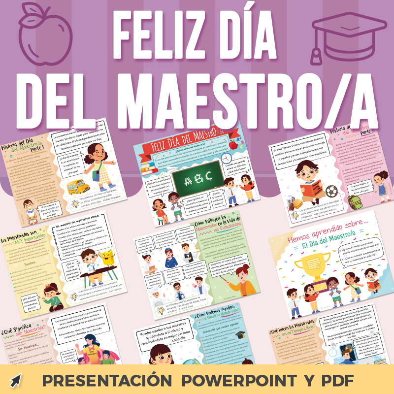 Feliz Día del Maestro | Maestra Presentación PowerPoint | Made By Teachers