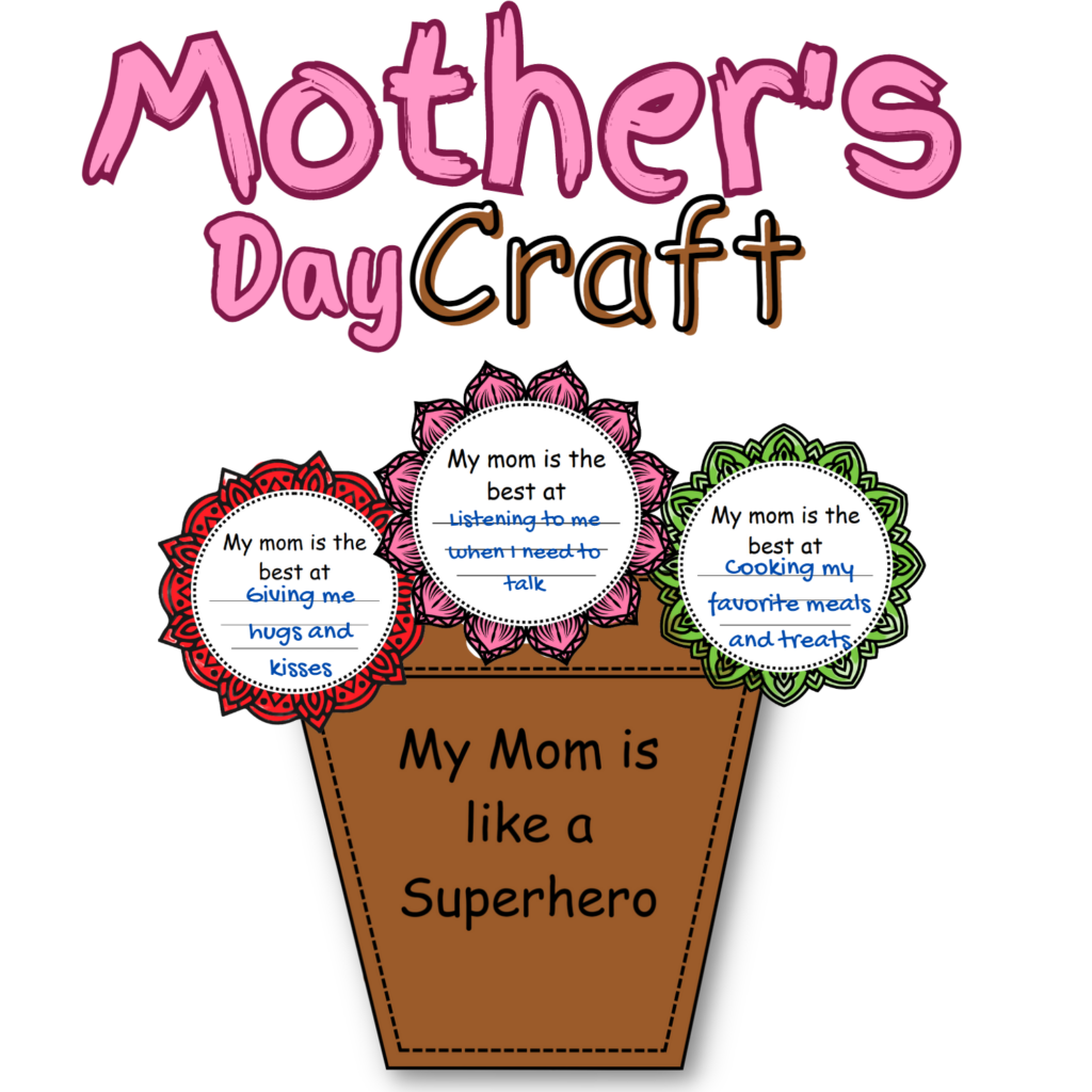 Mother's Day Flower Craft-May Activities-Mother's Day Gift Ideas-Card ...